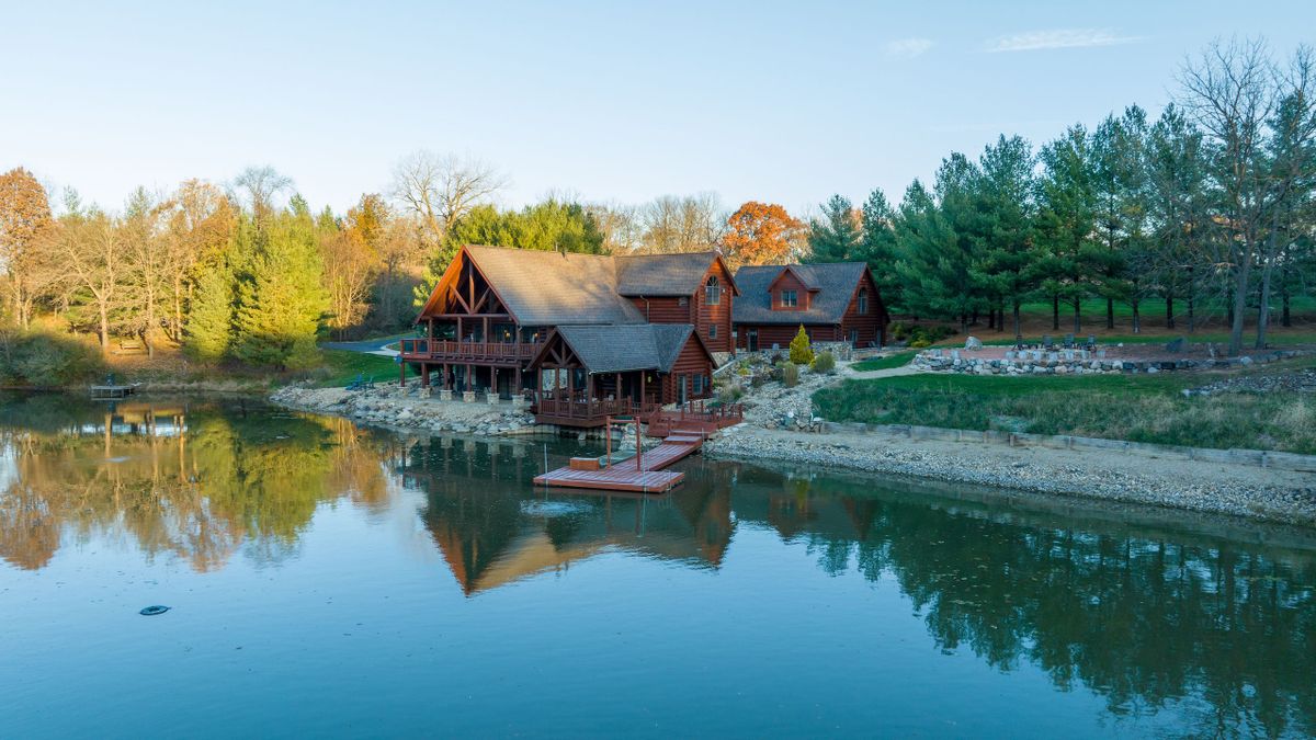 Turnkey Recreational Farm With Log Cabin, Pond And Morton Buildings ...